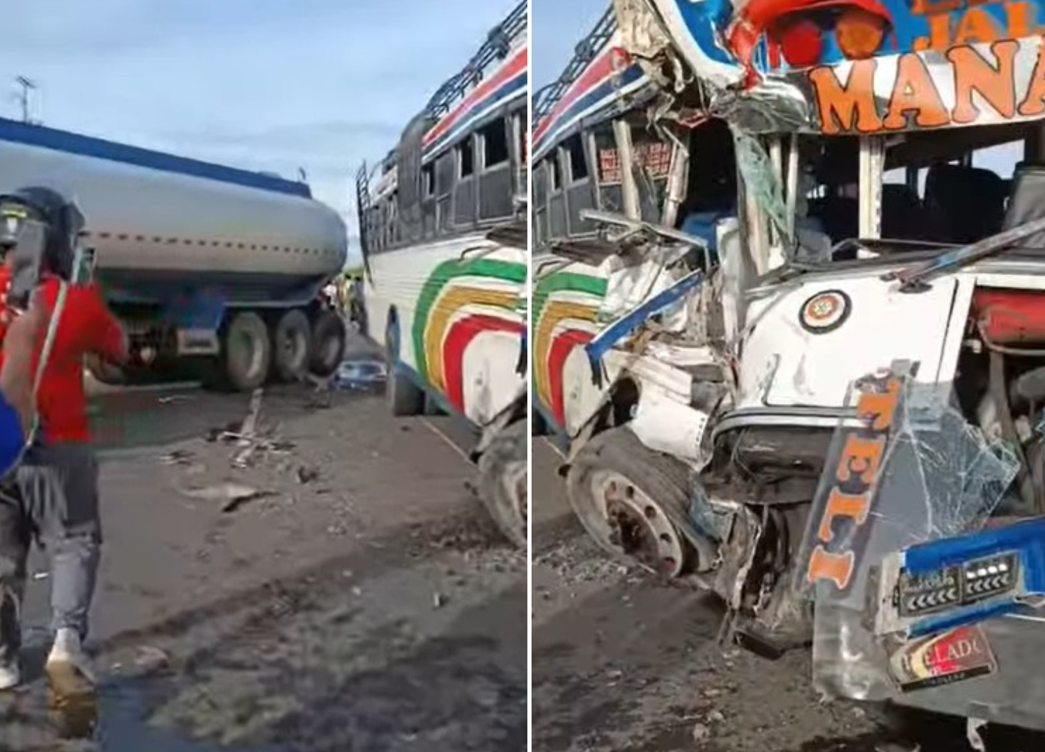 Muere conductor de bus al chocar contra una pipa en empalme de San ...